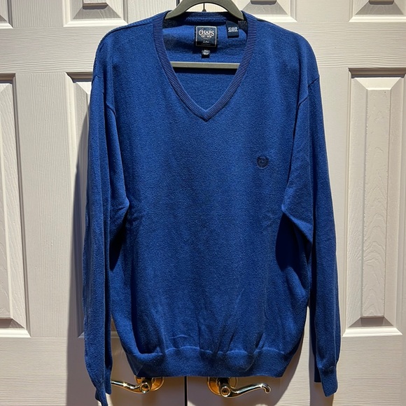 Chaps | Sweaters | Royal Blue Chaps Vneck Cotton Cashmere Sweater Xl ...